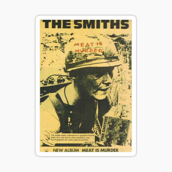 "meat is murder" Sticker for Sale by AnnamaRenner | Redbubble