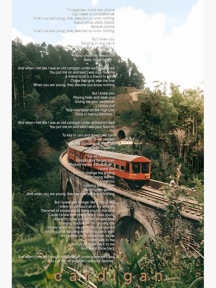 "Cardigan Taylor Swift Folklore Mounted album" Sticker for Sale by ...