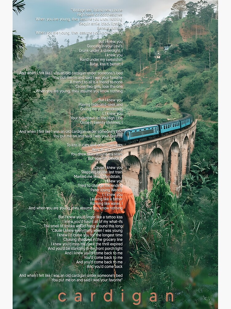 "Cardigan Taylor Swift Album Folklore Mounted scene" Sticker for Sale ...