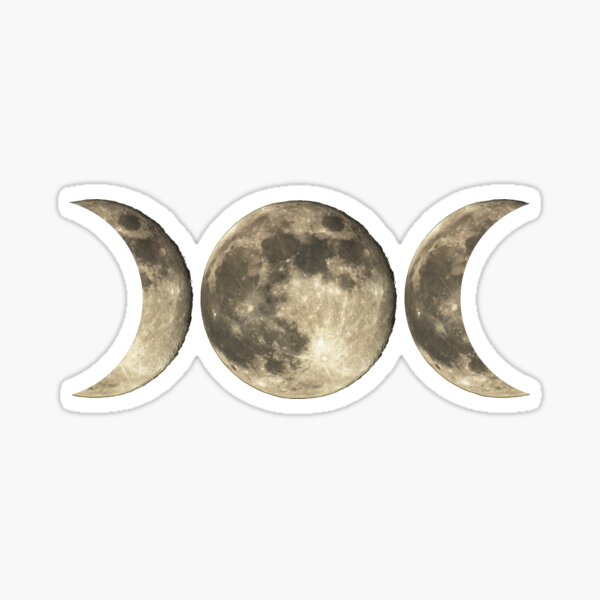 "The triple moon" Sticker for Sale by VioletaOrts | Redbubble