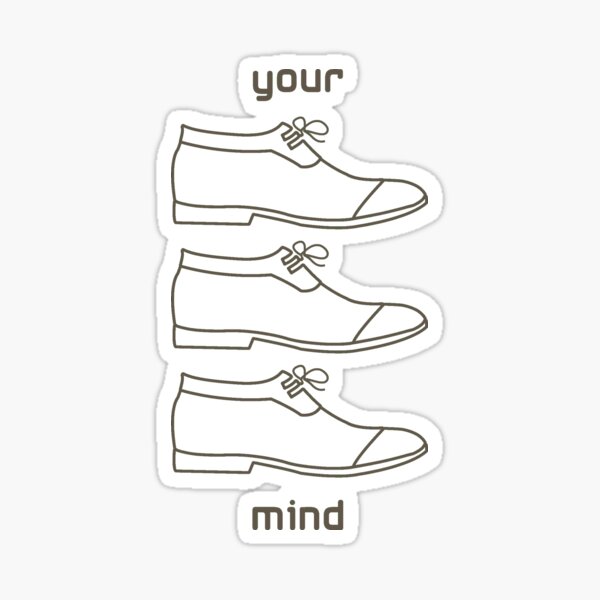 "simple shoes drawing" Sticker for Sale by almondsand | Redbubble