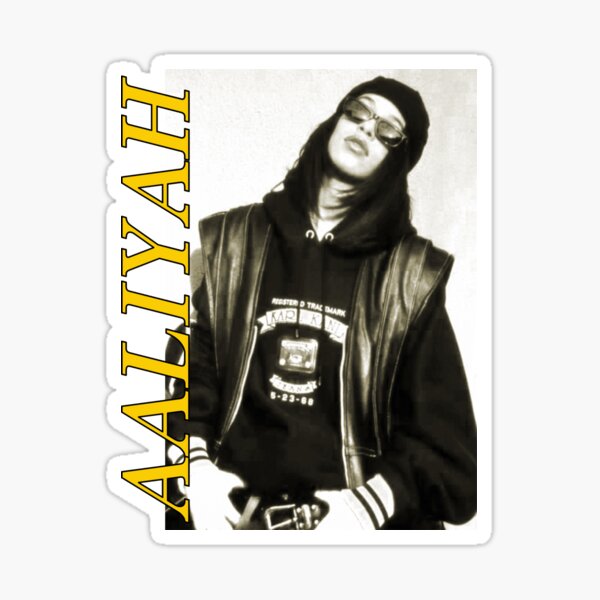 "aaliyah " Sticker for Sale by prifix-design | Redbubble