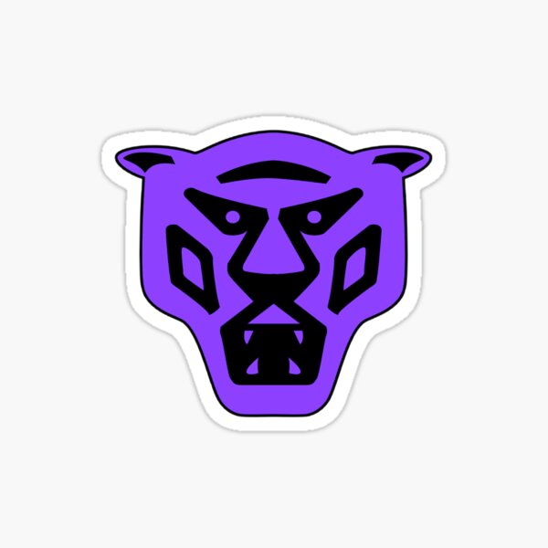 "Purple Silhouette of an Angry Tiger" Sticker for Sale by Dven-Clothes ...
