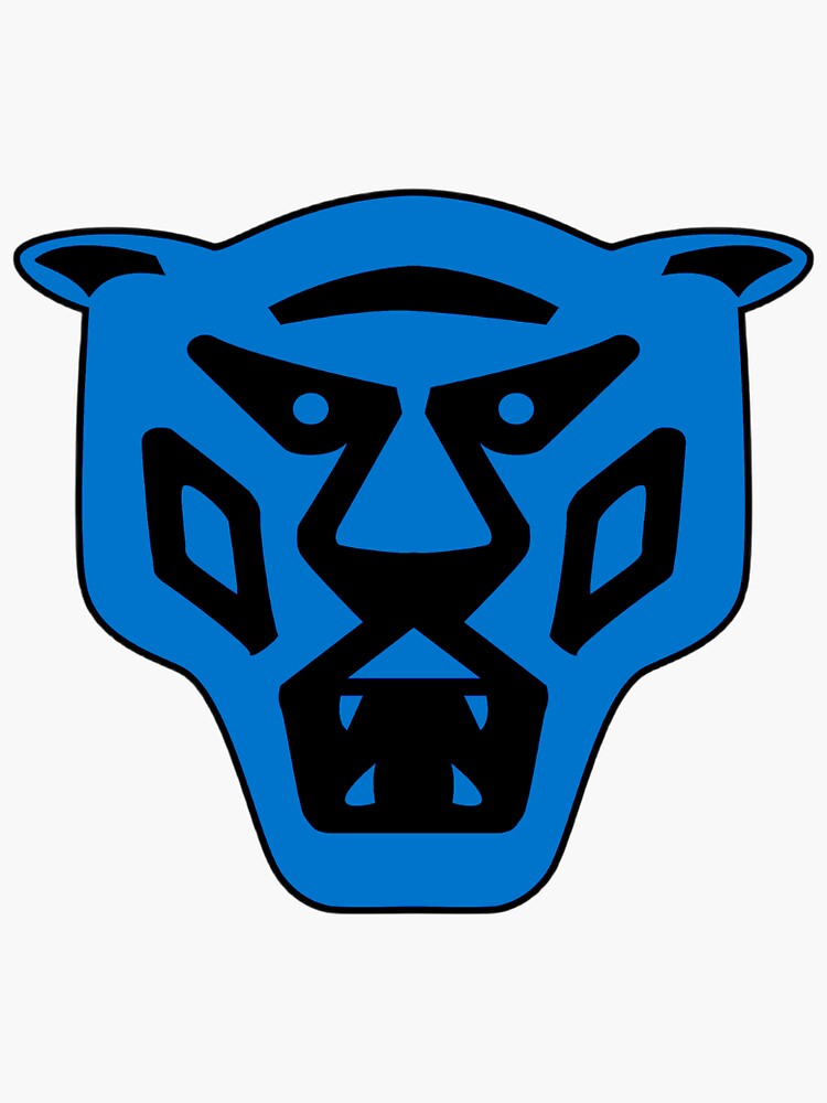 "Blue Silhouette of an Angry Tiger" Sticker for Sale by Dven-Clothes ...