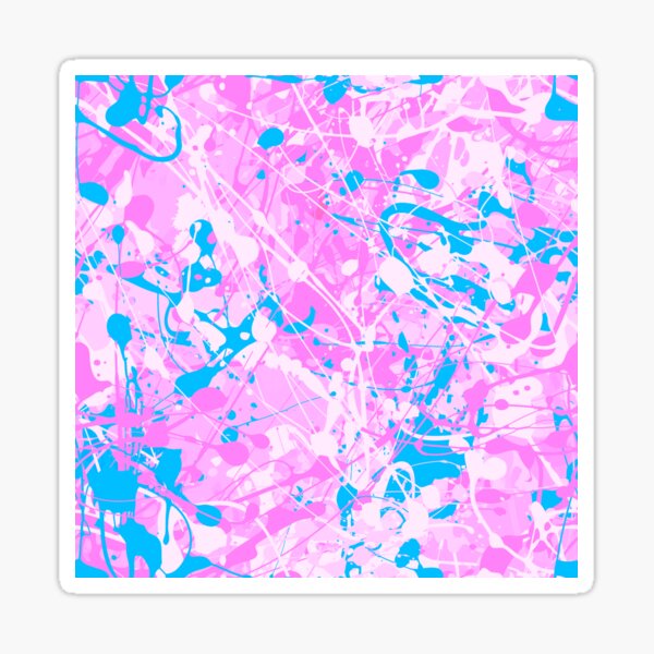 "Pink splash of color" Sticker for Sale by MG-S | Redbubble