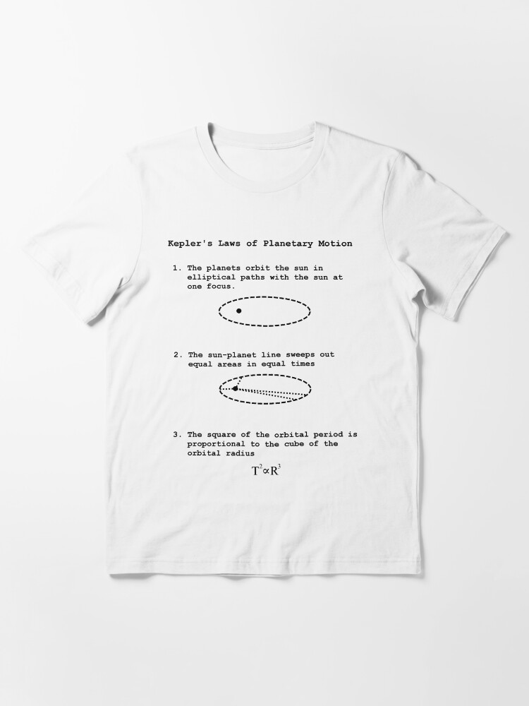 "Kepler's Laws of Planetary Motion" T-shirt for Sale by Hannah-C ...