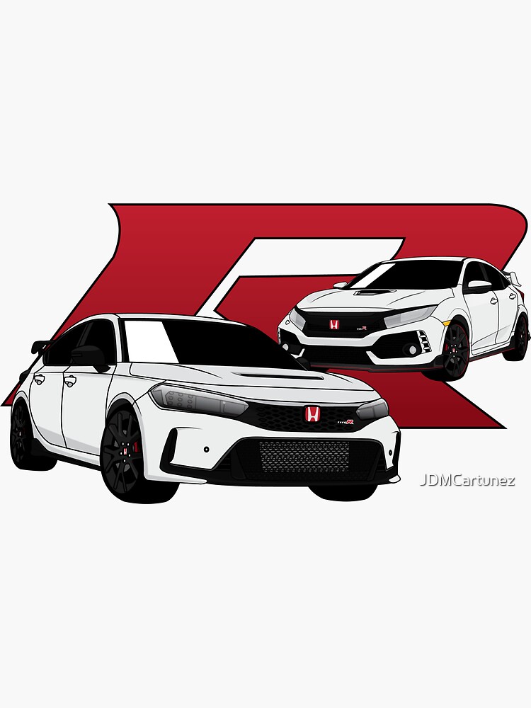 "FL5 and FK8 Type R" Sticker for Sale by JDMCartunez | Redbubble