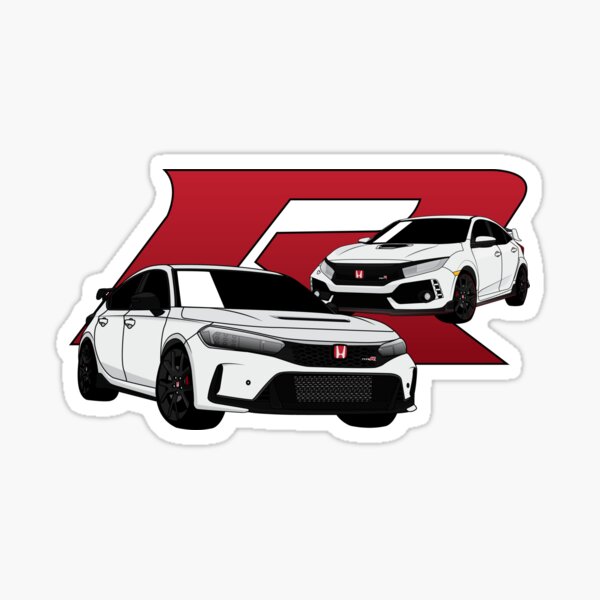 "FL5 and FK8 Type R" Sticker for Sale by JDMCartunez | Redbubble
