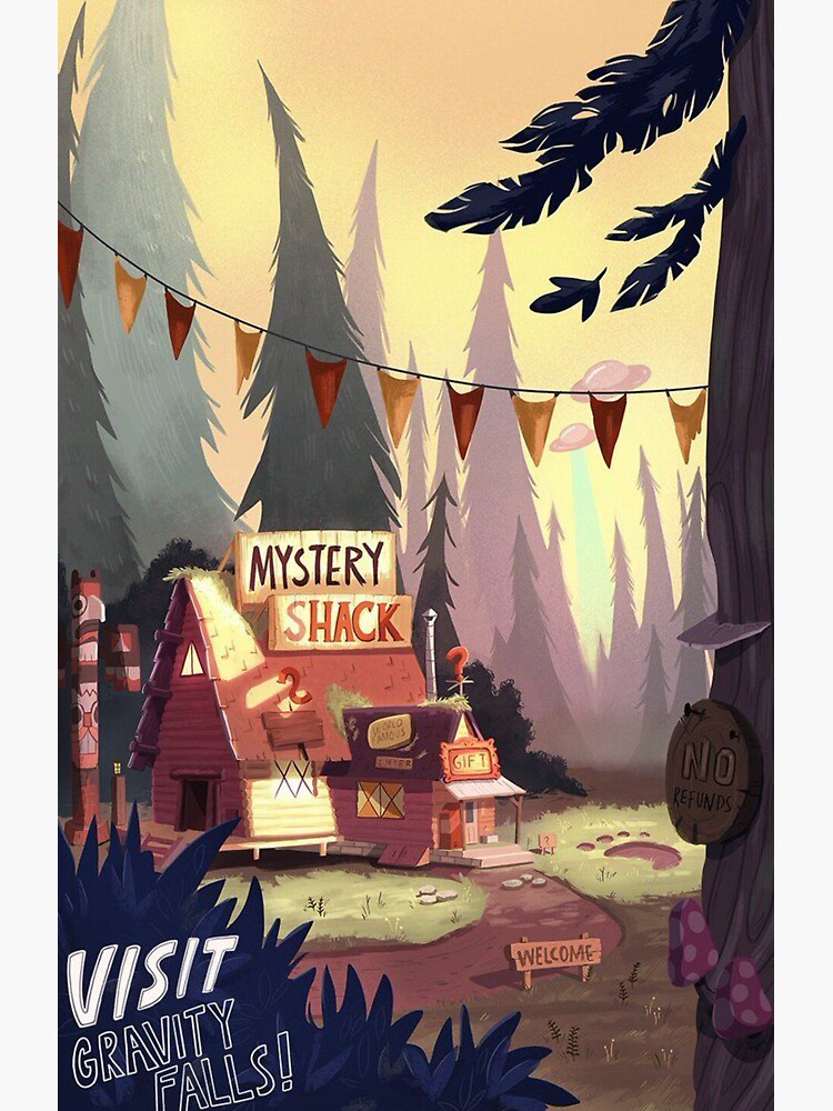 "Mystery Shack " Sticker for Sale by erineskinton | Redbubble