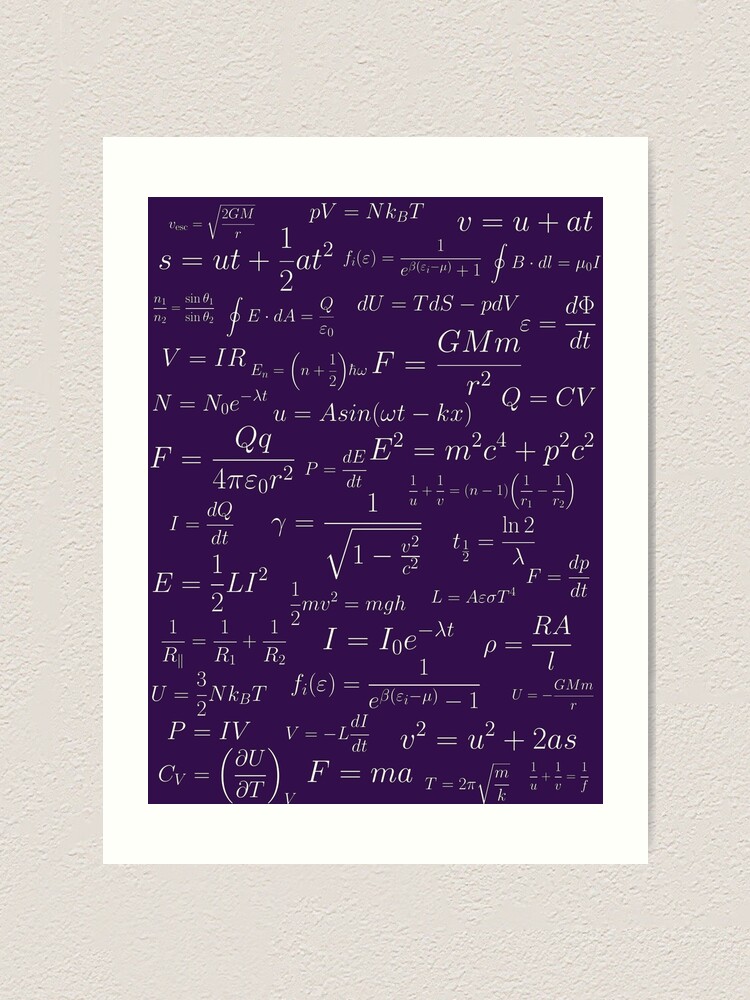 "Physics - purple" Art Print for Sale by Hannah-C | Redbubble
