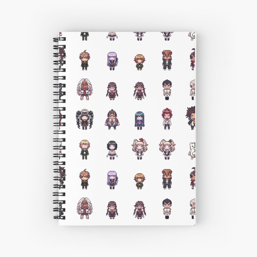 "Danganronpa Chibi Pixel Art Full Pack" Spiral Notebook for Sale by ...