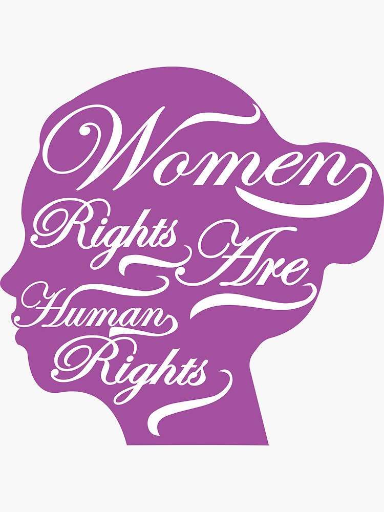 "Women rights are human rights" Sticker for Sale by Abaseen | Redbubble