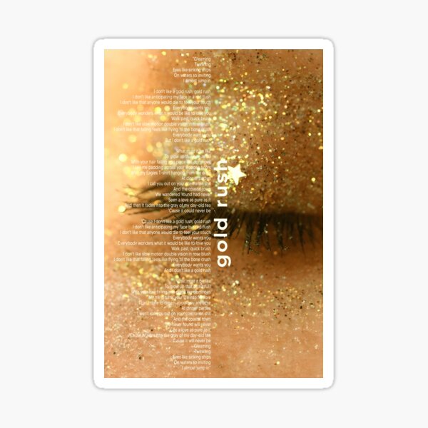 "Gold Rush Taylor Swift - Evermore Album girl" Sticker for Sale by ...