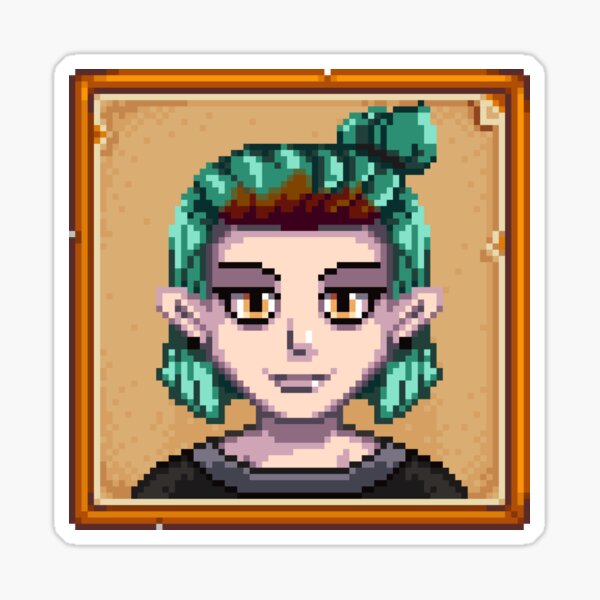 "Amity Blight SDV-Style Portrait Framed" Sticker for Sale by dopey-kun ...