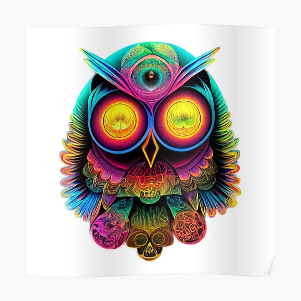 "LSD Owl 3" Poster for Sale by UniqeDesign | Redbubble