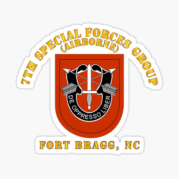 "Army - 7th Special Forces Group w Flash - FBNC " Sticker for Sale by ...