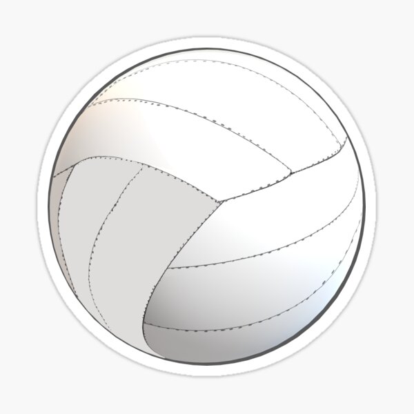 "Volleyball Lovers Floating Volleyball (White Background)" Sticker for ...