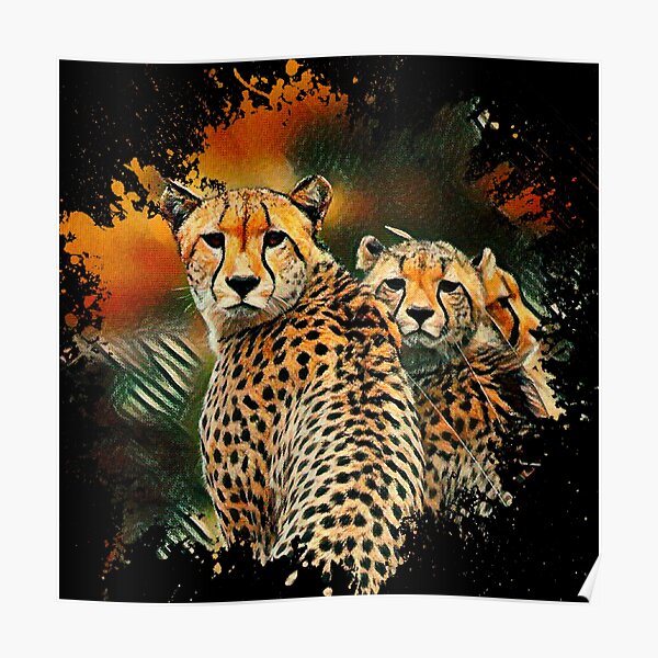 "Cheetah" Poster for Sale by Skvor | Redbubble