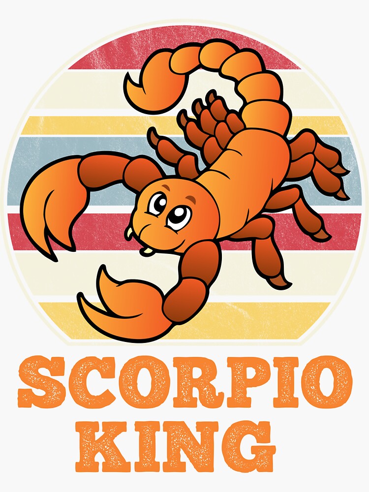 "Scorpio king - zodiac" Sticker for Sale by EvergreenWhimsy | Redbubble