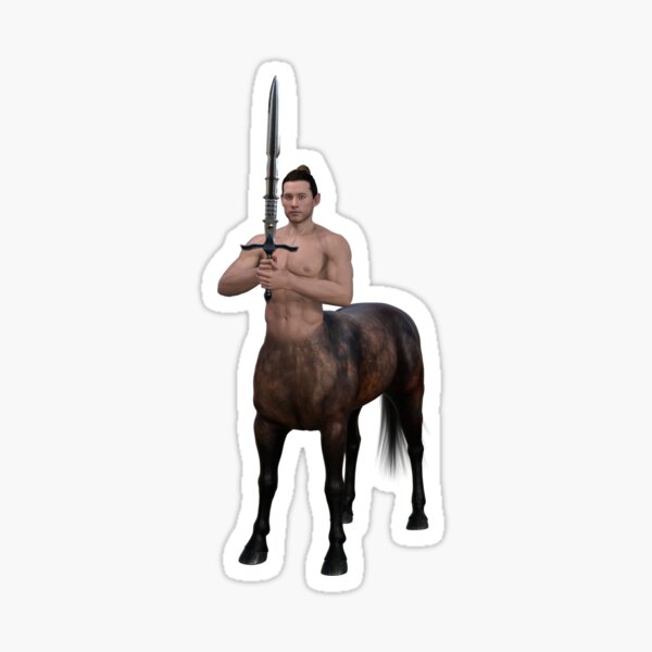 "3D Rendering : A portrait of the handsome male centaur posing his body ...