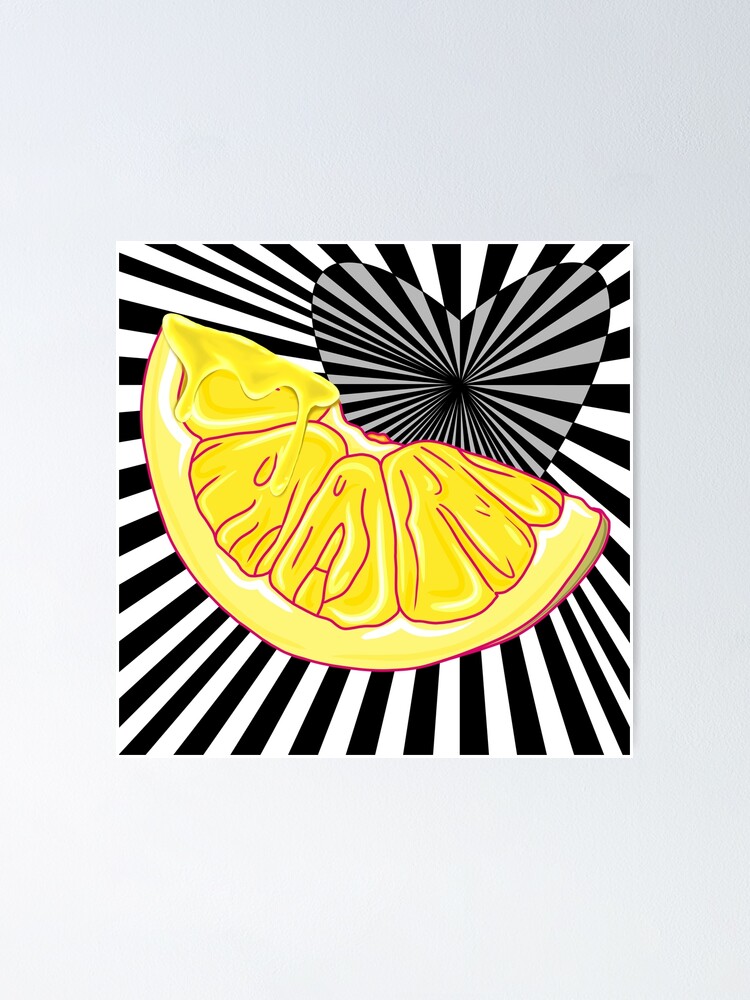 "Trippy lemon slice " Poster for Sale by eliohaberman | Redbubble