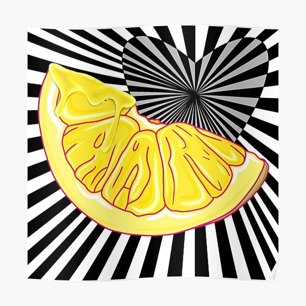 "Trippy lemon slice " Poster for Sale by eliohaberman | Redbubble
