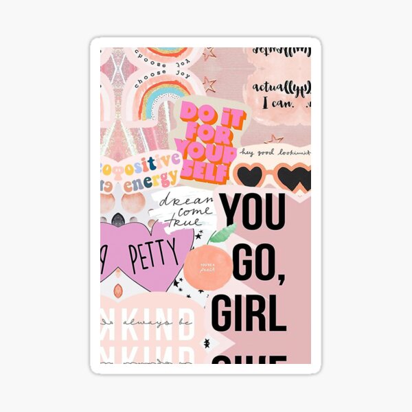 "Girl Power Collage" Sticker for Sale by GGRans | Redbubble