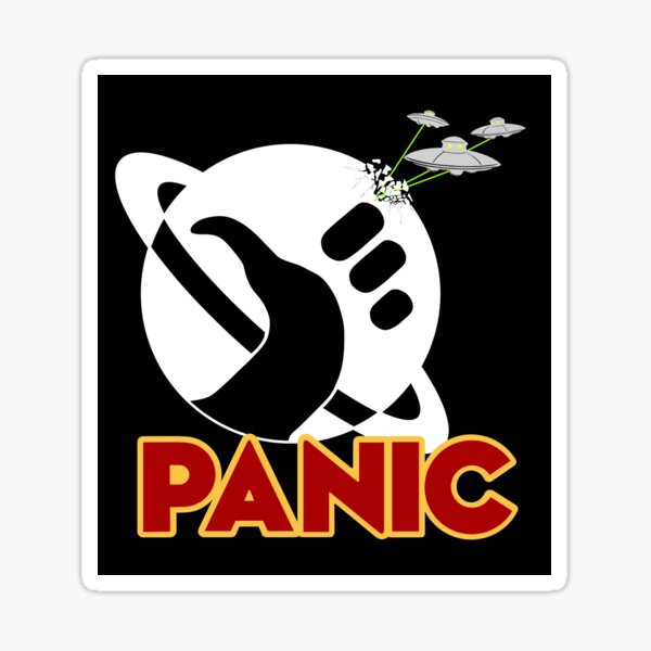 "Panic" Sticker for Sale by darkdad | Redbubble