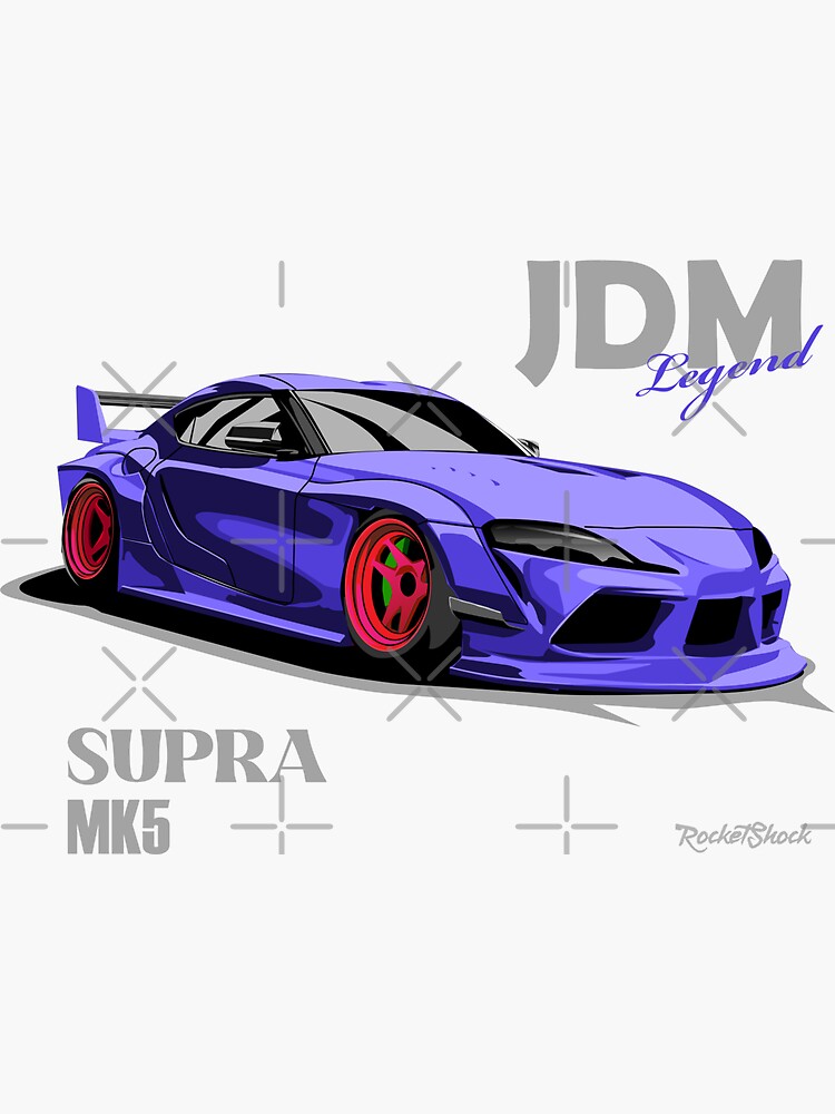 "SUPRA MK5 A90 jdm" Sticker for Sale by ASAKDESIGNS | Redbubble