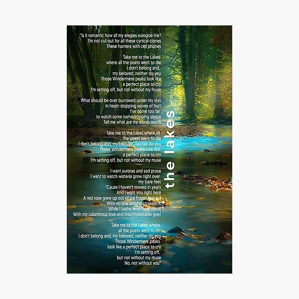 "Der Klassiker des Lakes Taylor Swift Folklore-Albums" Fotodruck von ...