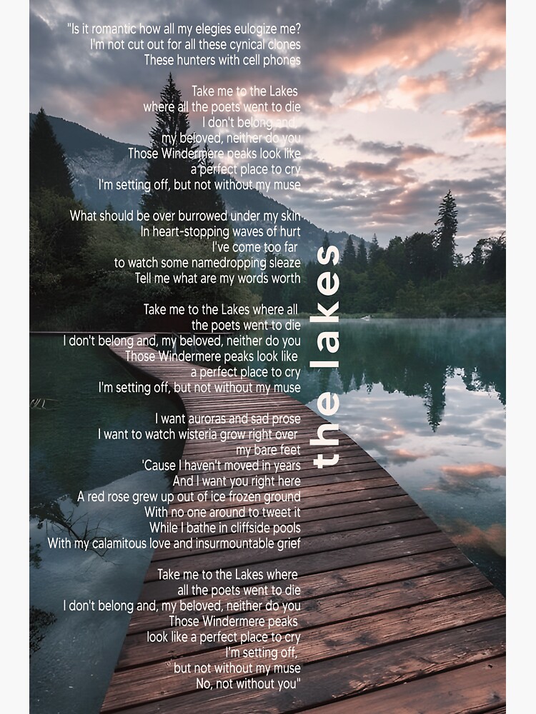 "The Lakes Taylor Swift Folklore" Sticker for Sale by DianePaterson ...