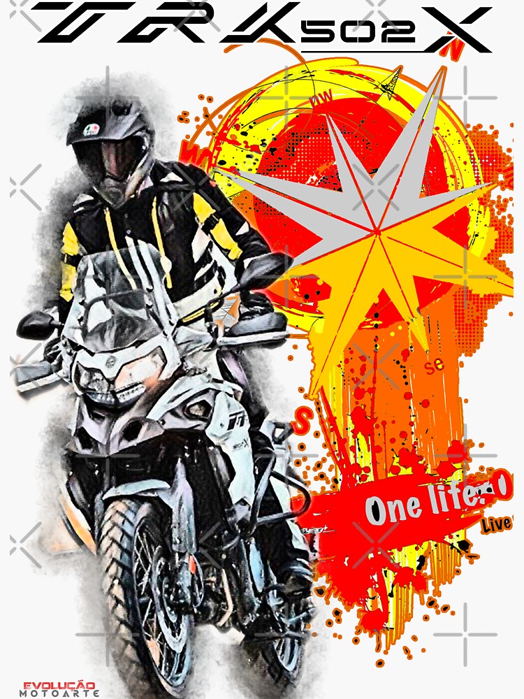 "Benelli TRK 502 X " Sticker for Sale by Evomotoarte | Redbubble