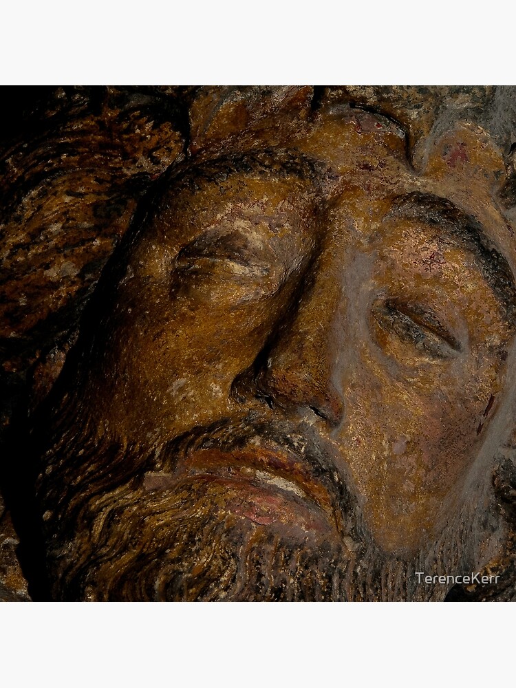 "Crucified Christ, forehead pierced by crown of thorns" Art Print for ...