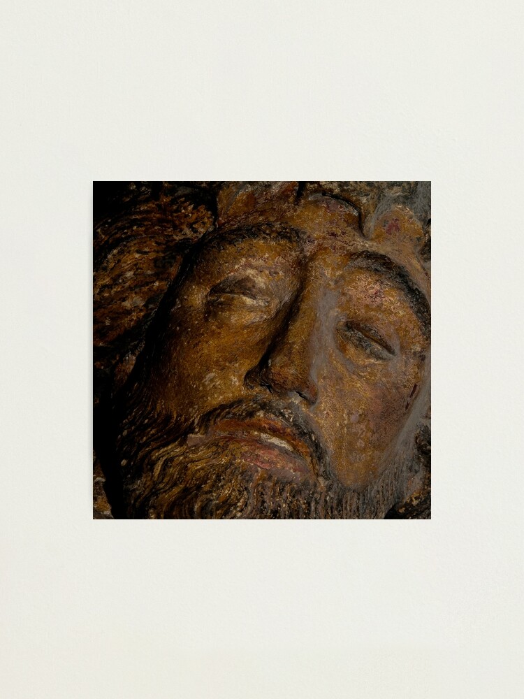 "Crucified Christ, forehead pierced by crown of thorns" Photographic ...