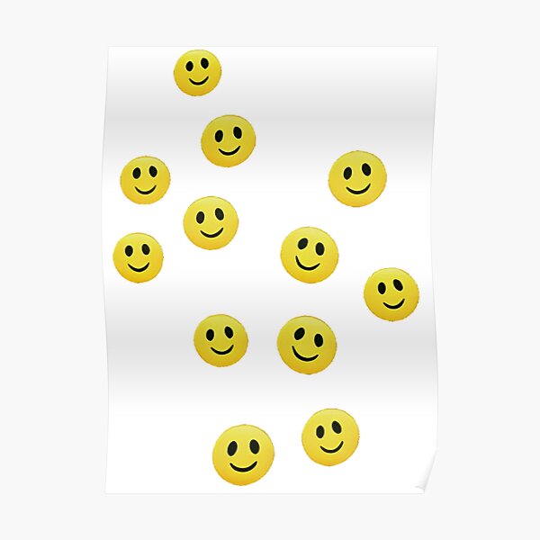 "Smiley Face Emoji " Poster for Sale by Pixelhuby | Redbubble