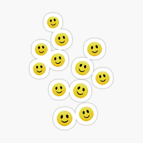 "Smiley Face Emoji " Sticker for Sale by Pixelhuby | Redbubble
