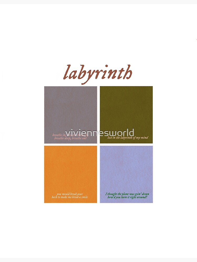 "labyrinth lyric color palette / graphic design" Poster for Sale by ...