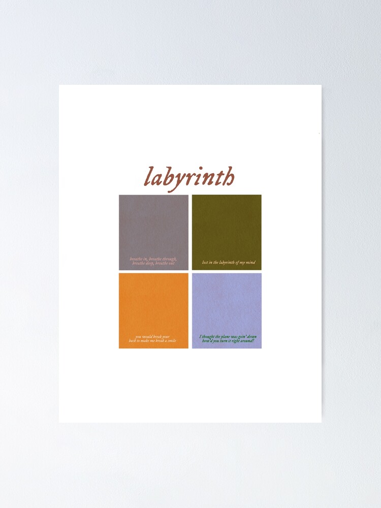 "labyrinth lyric color palette / graphic design" Poster for Sale by ...