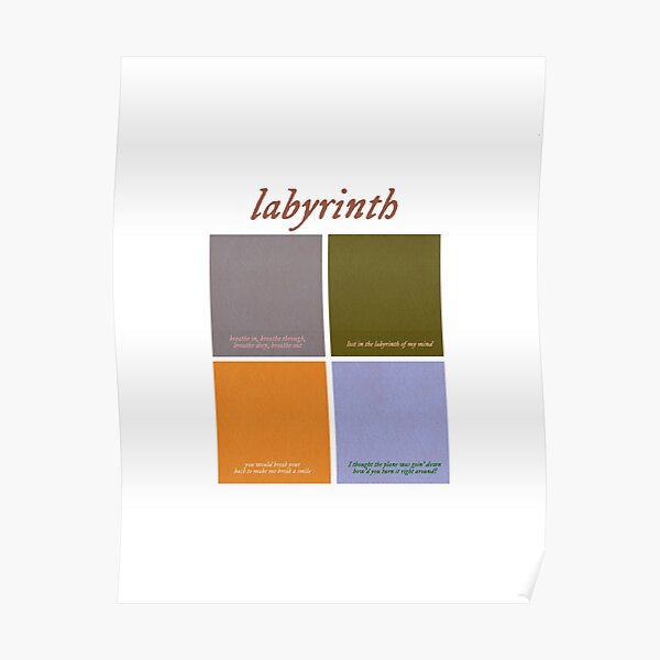 "labyrinth lyric color palette / graphic design" Poster for Sale by ...