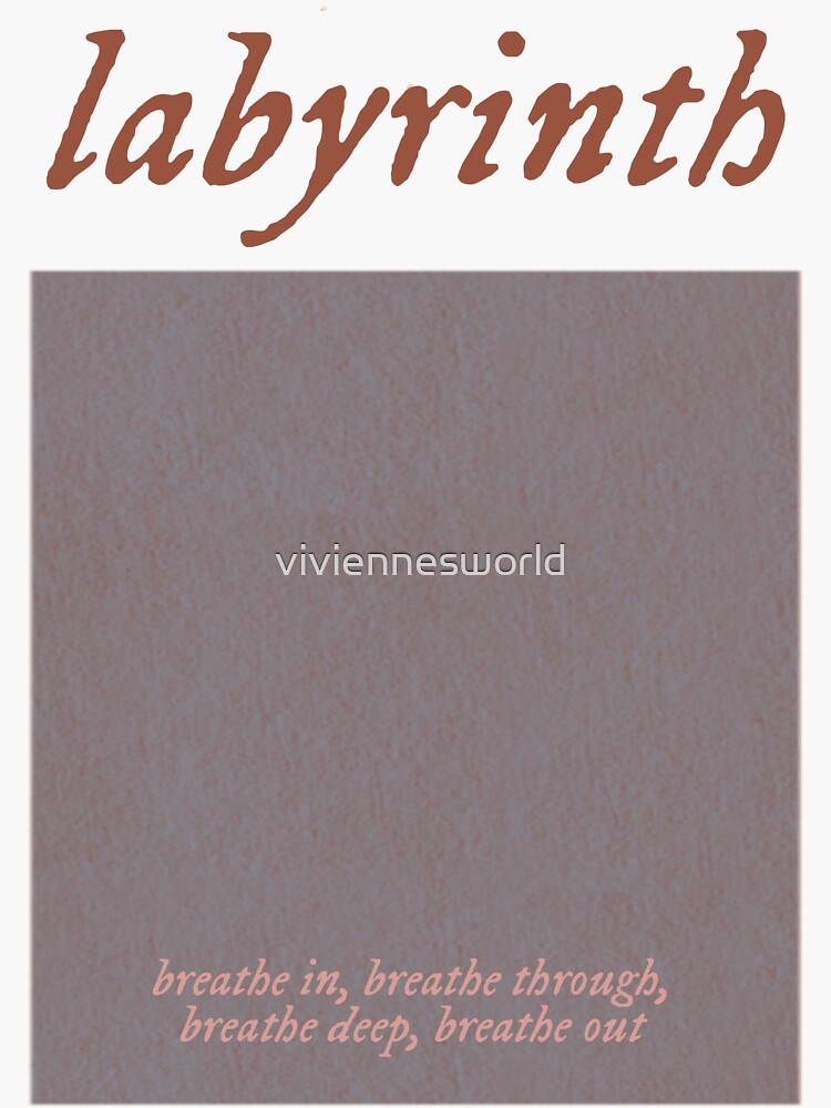 "labyrinth lyric color palette / graphic design" Sticker for Sale by ...
