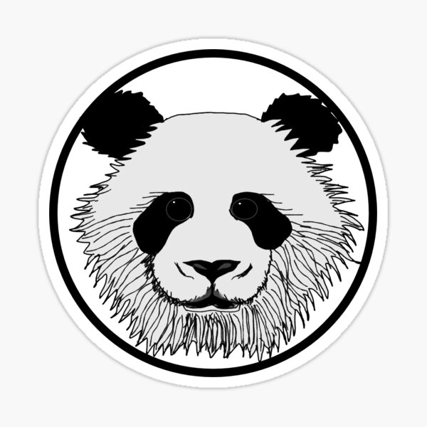 "Panda drawing" Sticker for Sale by Aje00 | Redbubble