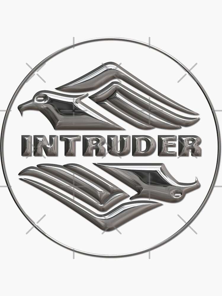 "Intruder Logo 3 chrome 1" Sticker by Intruder-Motor | Redbubble