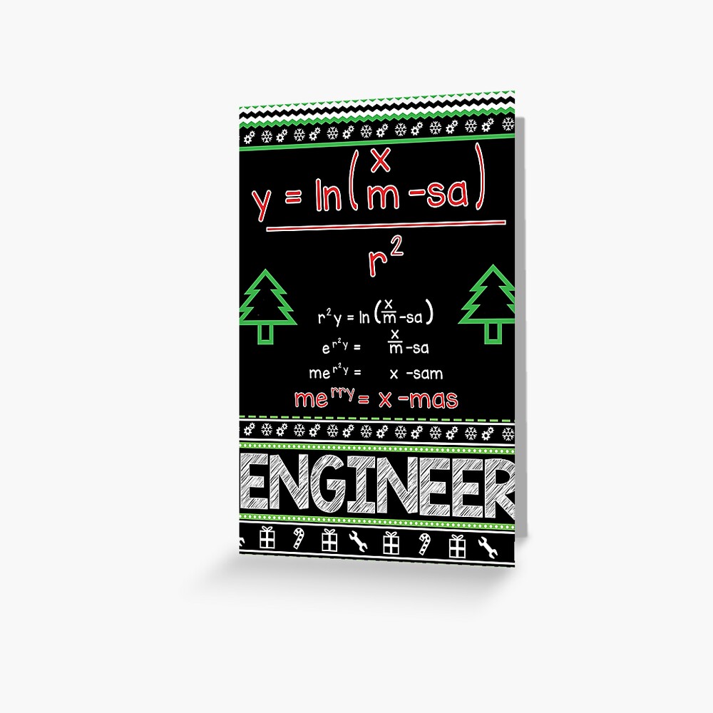 "Merry Christmas Mathematical Formula" Greeting Card for Sale by ...