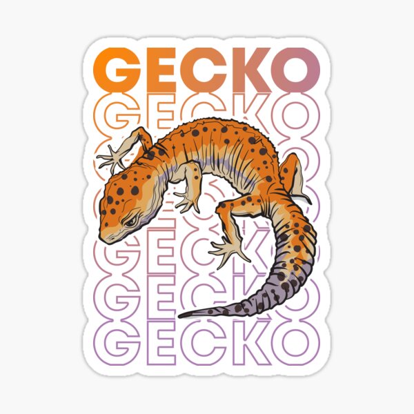 "Leopard Gecko 80's Style Reptile Keeper Gecko" Sticker for Sale by ...