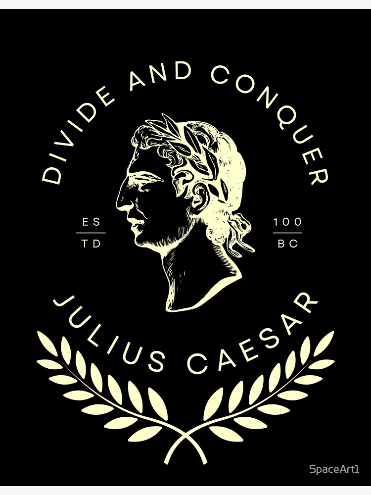 "Julius Caesar - Divide and Conquer" Sticker for Sale by SpaceArt1 ...