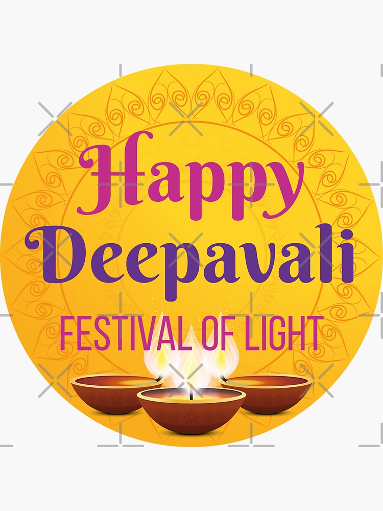 "Happy Deepavali Festival Of Lights" Sticker for Sale by ...