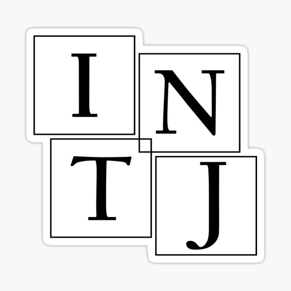 "Four Corners - INTJ" Sticker for Sale by porcupride | Redbubble