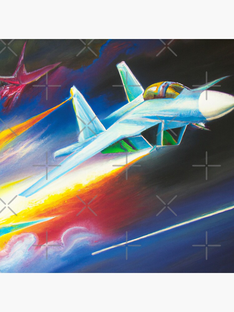 "cool fighter jet" Sticker for Sale by MyOilArt4you | Redbubble