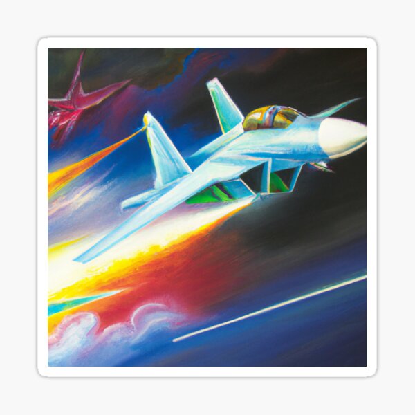 "cool fighter jet" Sticker for Sale by MyOilArt4you | Redbubble