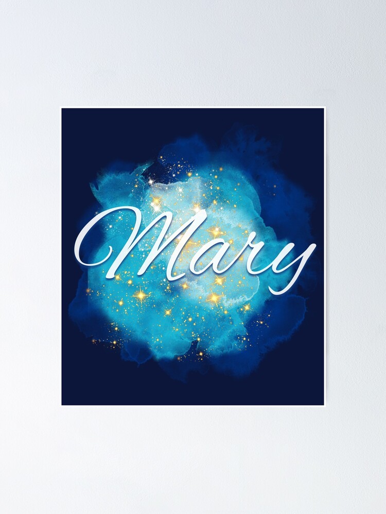 "Mary, Stars and Watercolor" Poster for Sale by faithtfoster | Redbubble